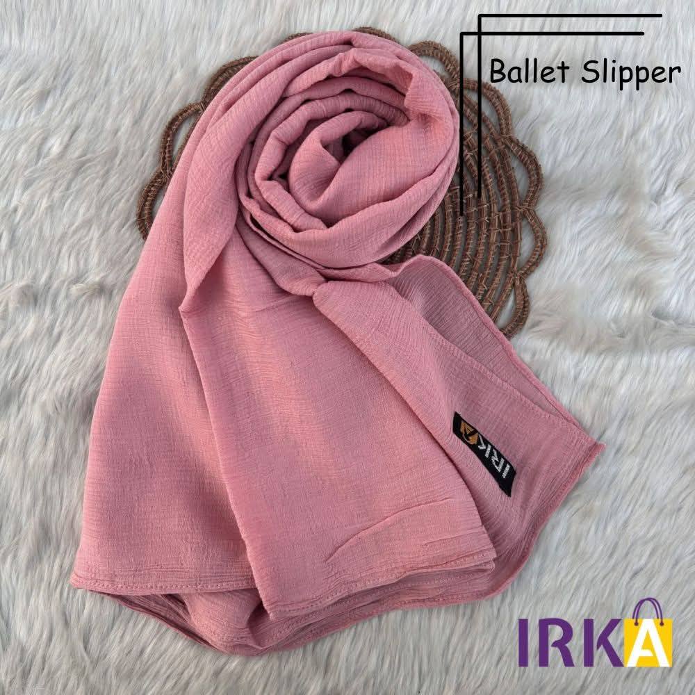 Crinkle Cloud Cotton Hijab – Ballet Slipper – Irka Mart